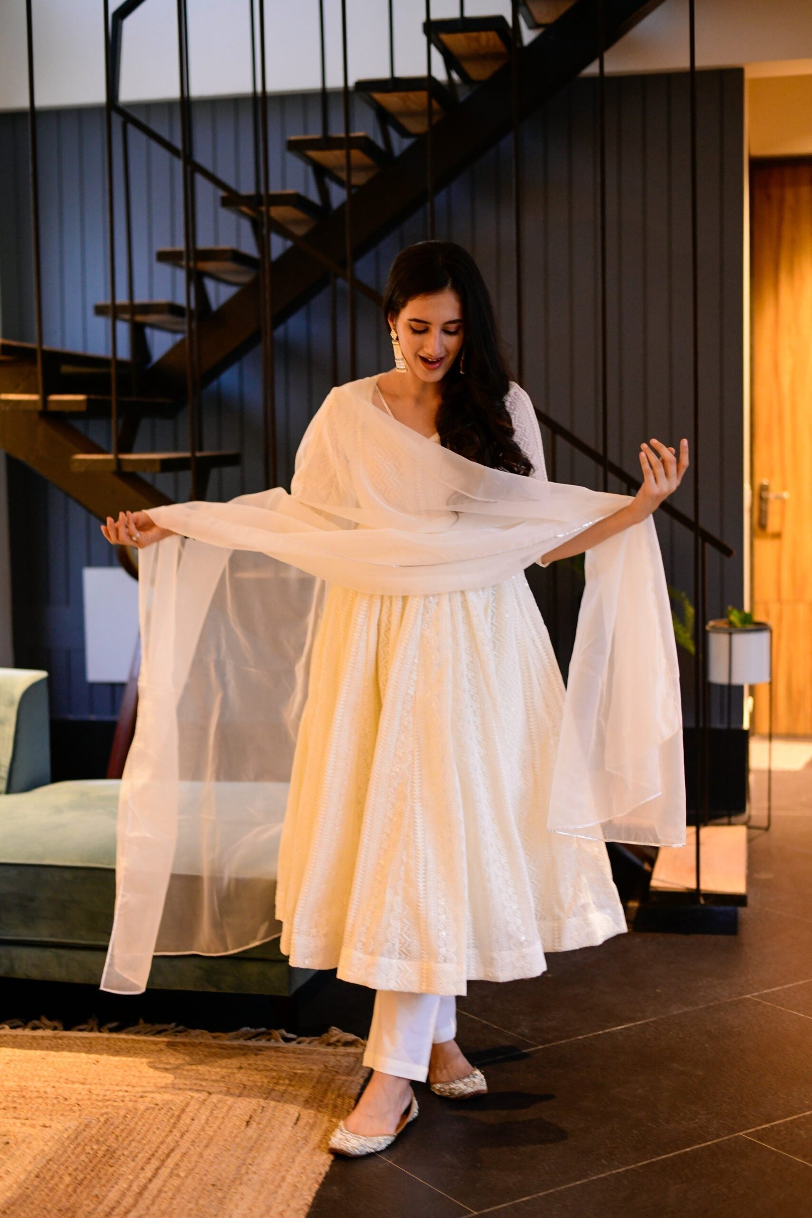 malini georgette embroidered suit set - My Store